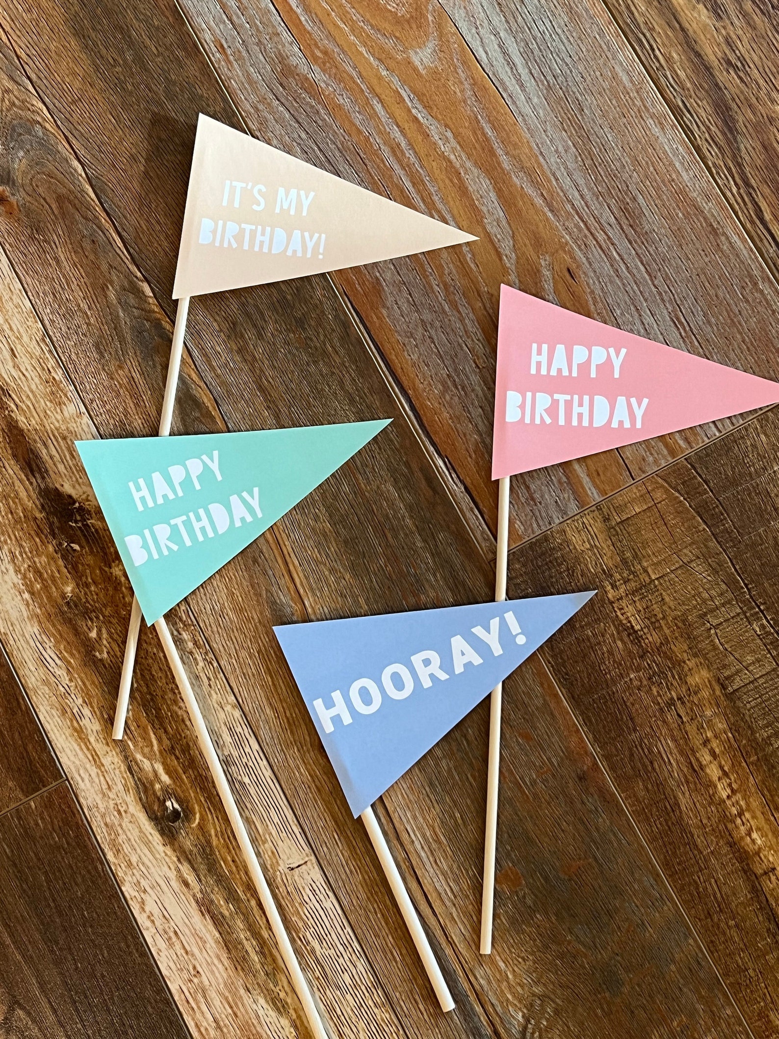 Happy Birthday Pennant Flags. Printable, Easy Decorations. 15 Flags - Etsy