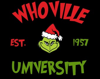 Whoville Grinch University SVG & PNG - Etsy