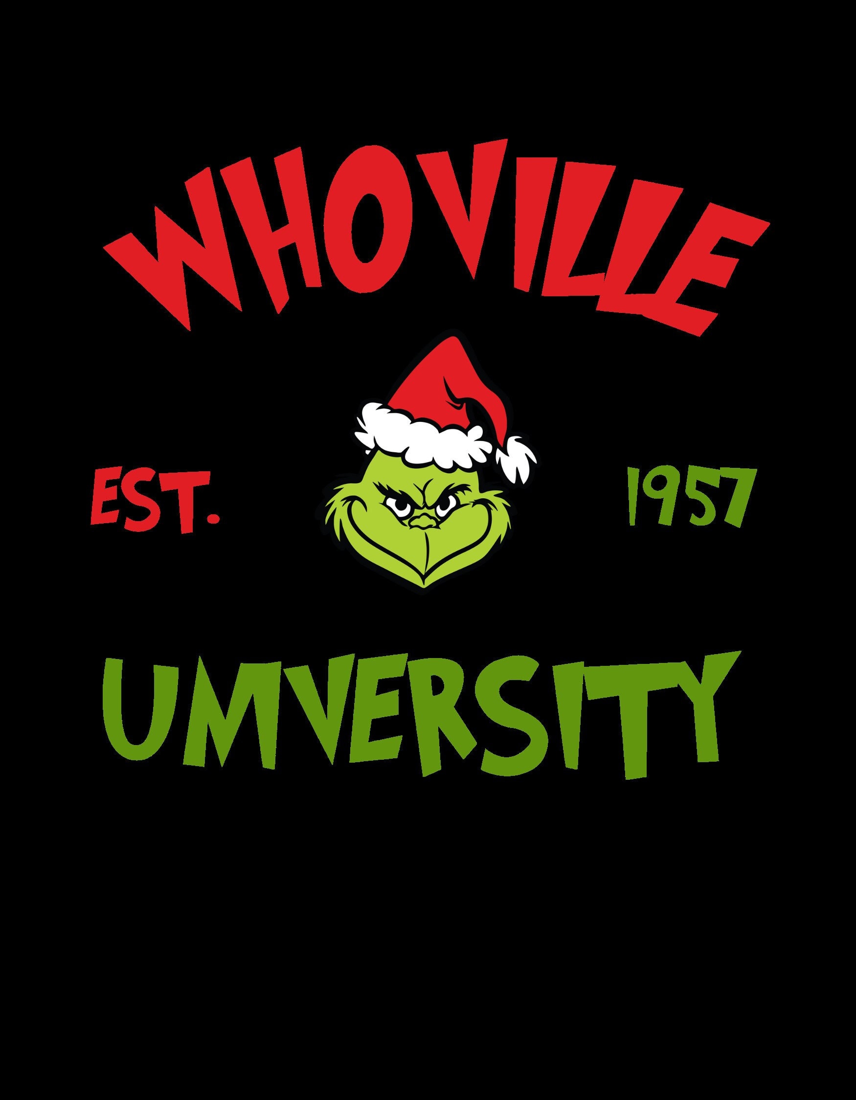 Grinch Whoville University PDF SVG PNG - Etsy Canada