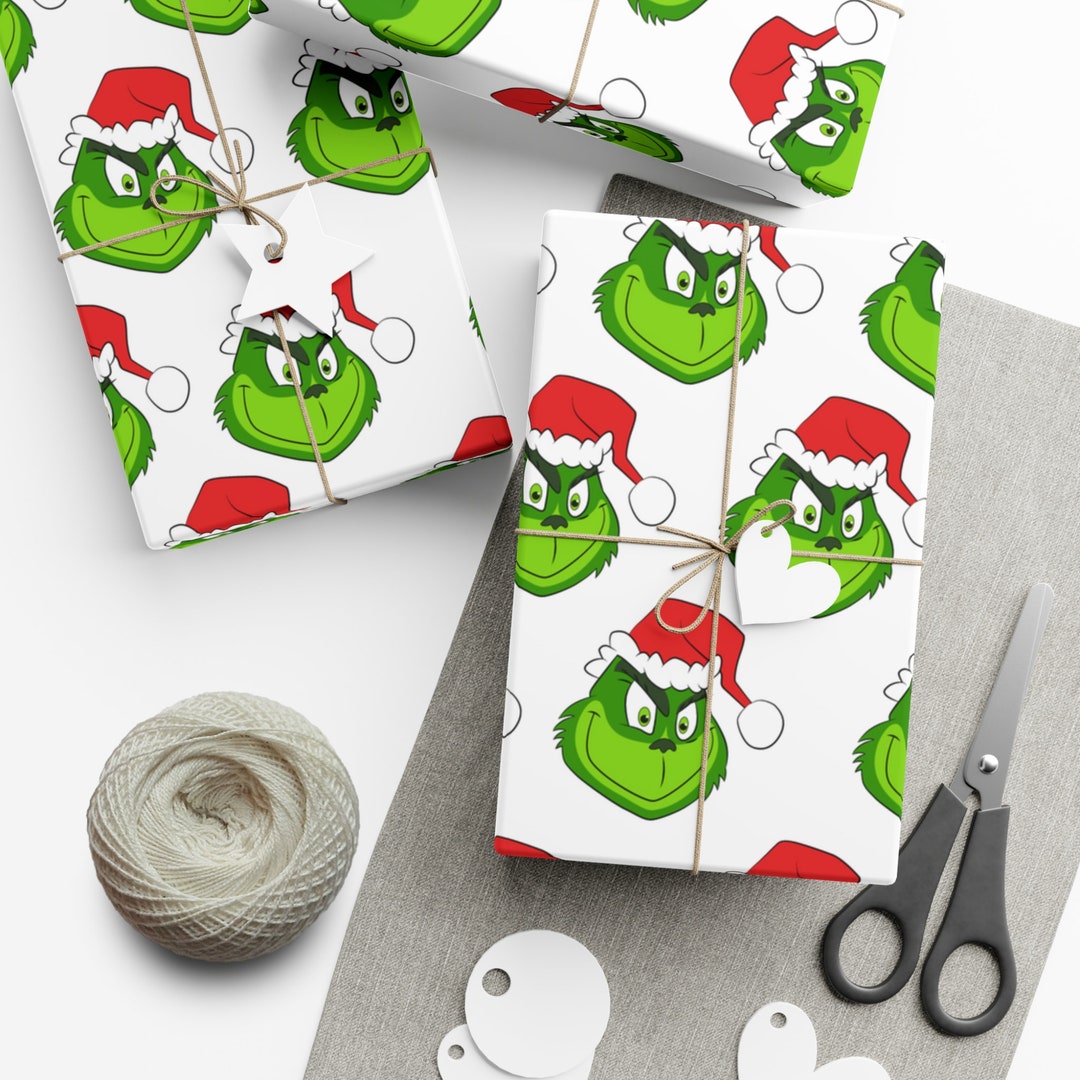 Grinch Themed Gift Wrap Papers - Etsy