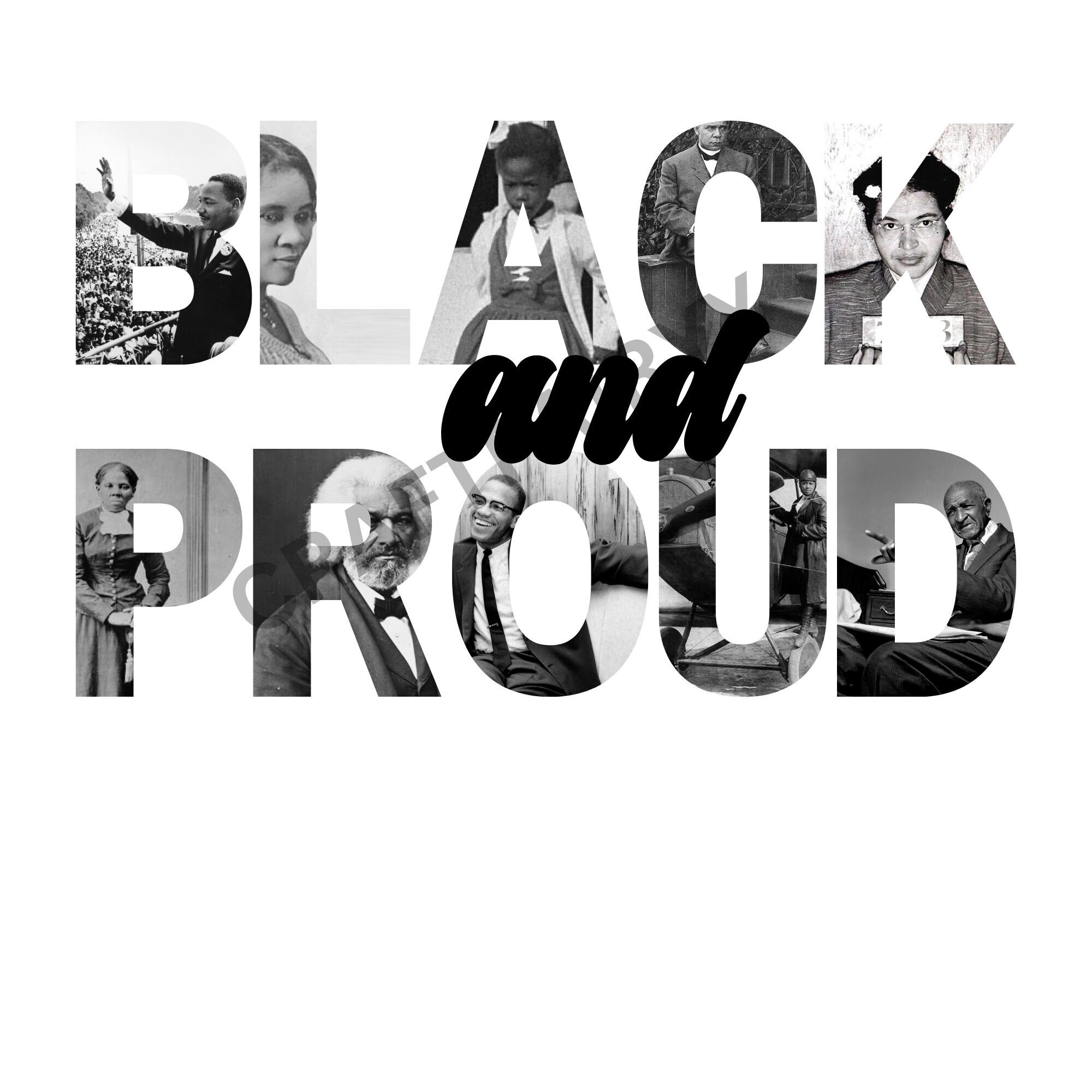 Black & Proud Black History Month PNG - Etsy
