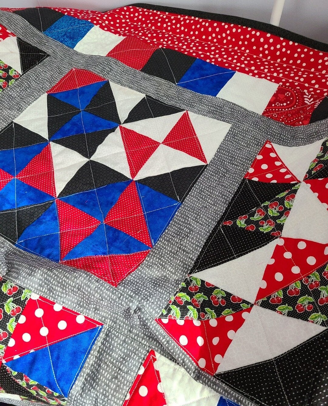Spinning Tops Handmade Quilt Quilted Throw Blanket - Etsy