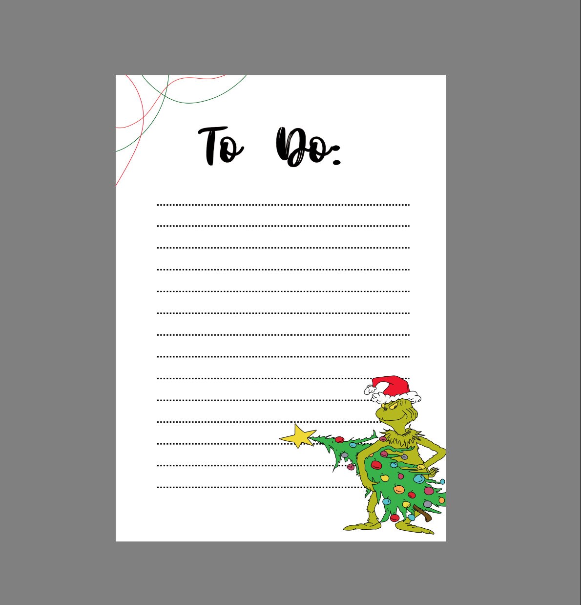 Grinch to Do List - Etsy