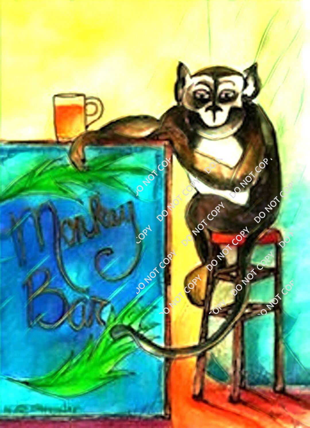 Monkey Bar Digital Art Download Original Art by SQ Streater - Etsy