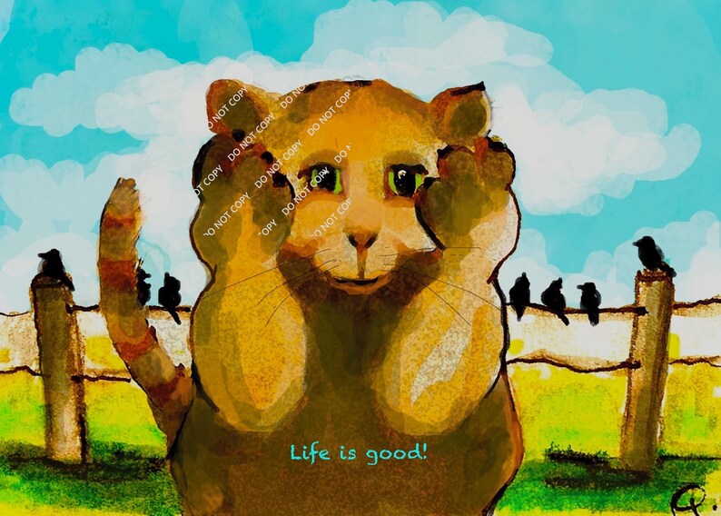 Life is Good Digital Art Download Original Art by SQ Streater - Etsy