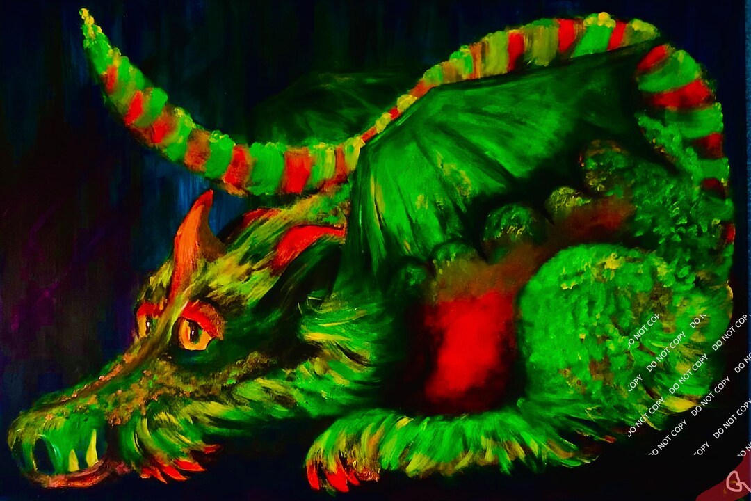 Ziggy the Dragon Whimsical Fantasy Art Giclee Print on Large Magnet - Etsy