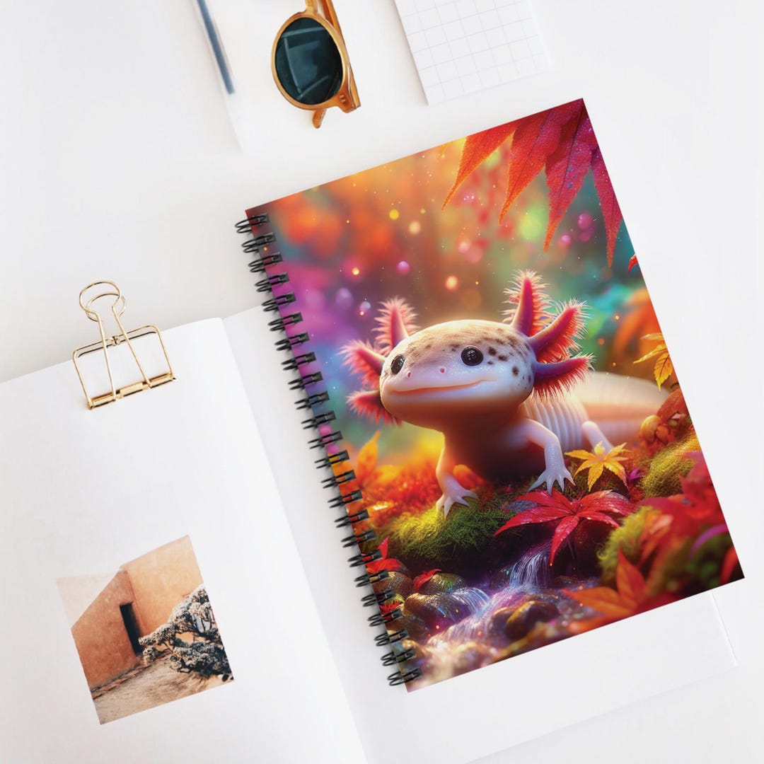 Axolotl Themed Notebook, Fun and Colorful, Perfect for Note Taking and ...