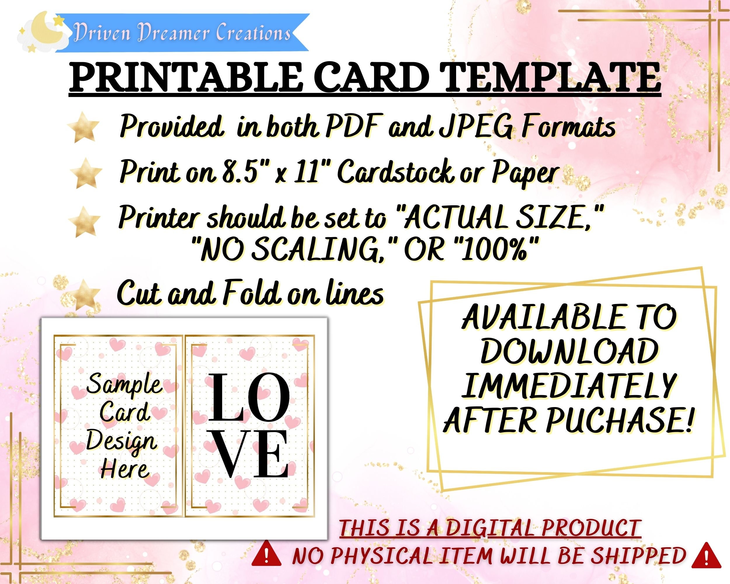 Printable Love Greeting Card - Etsy