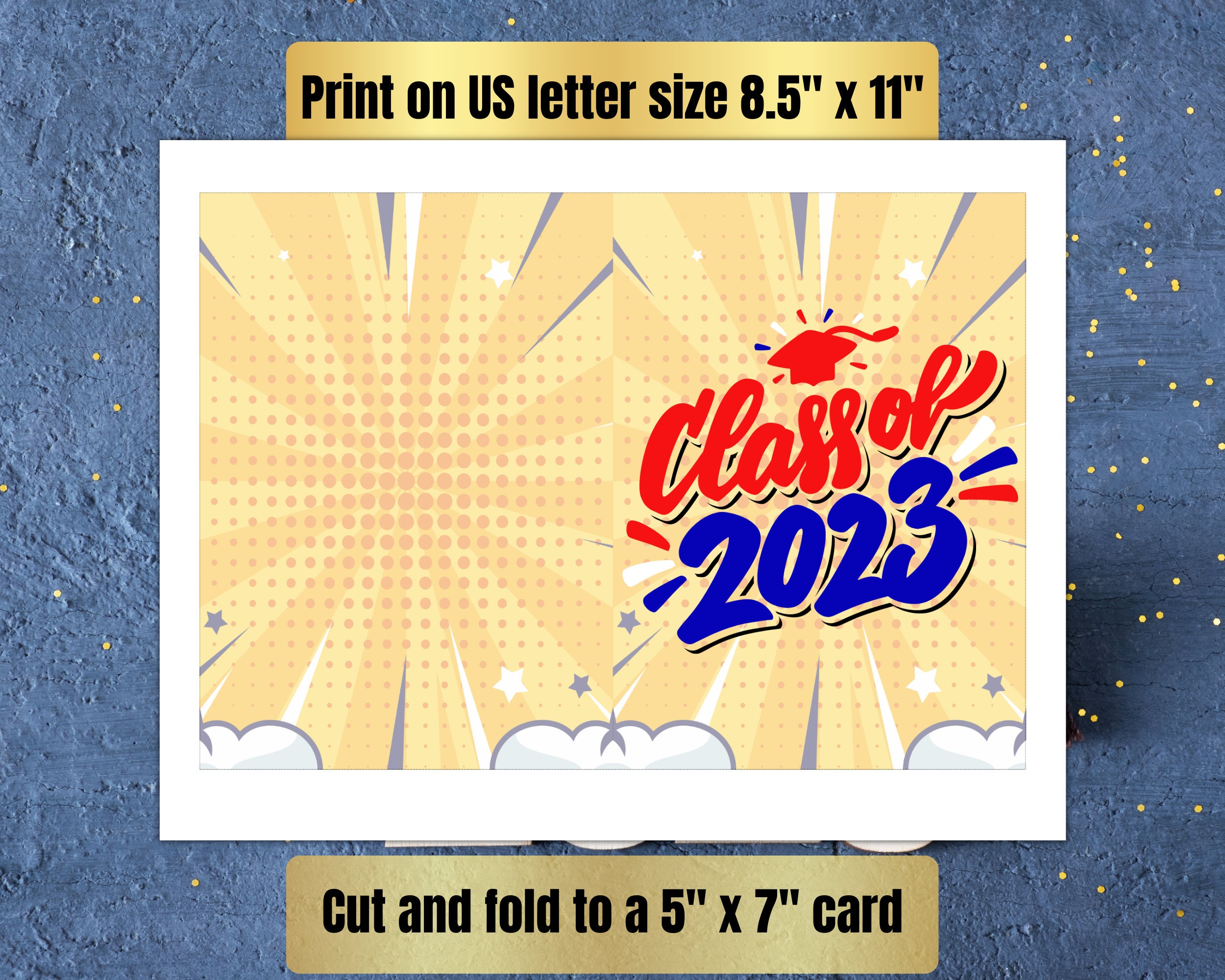 Printable Class of 2023 Graduation Greeting Card - Etsy