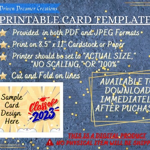 Printable Class of 2023 Graduation Greeting Card - Etsy