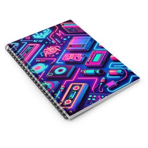 Trendy Spiral Notebook - Retro Lo-fi Glowing Journal Notebook, Cute ...