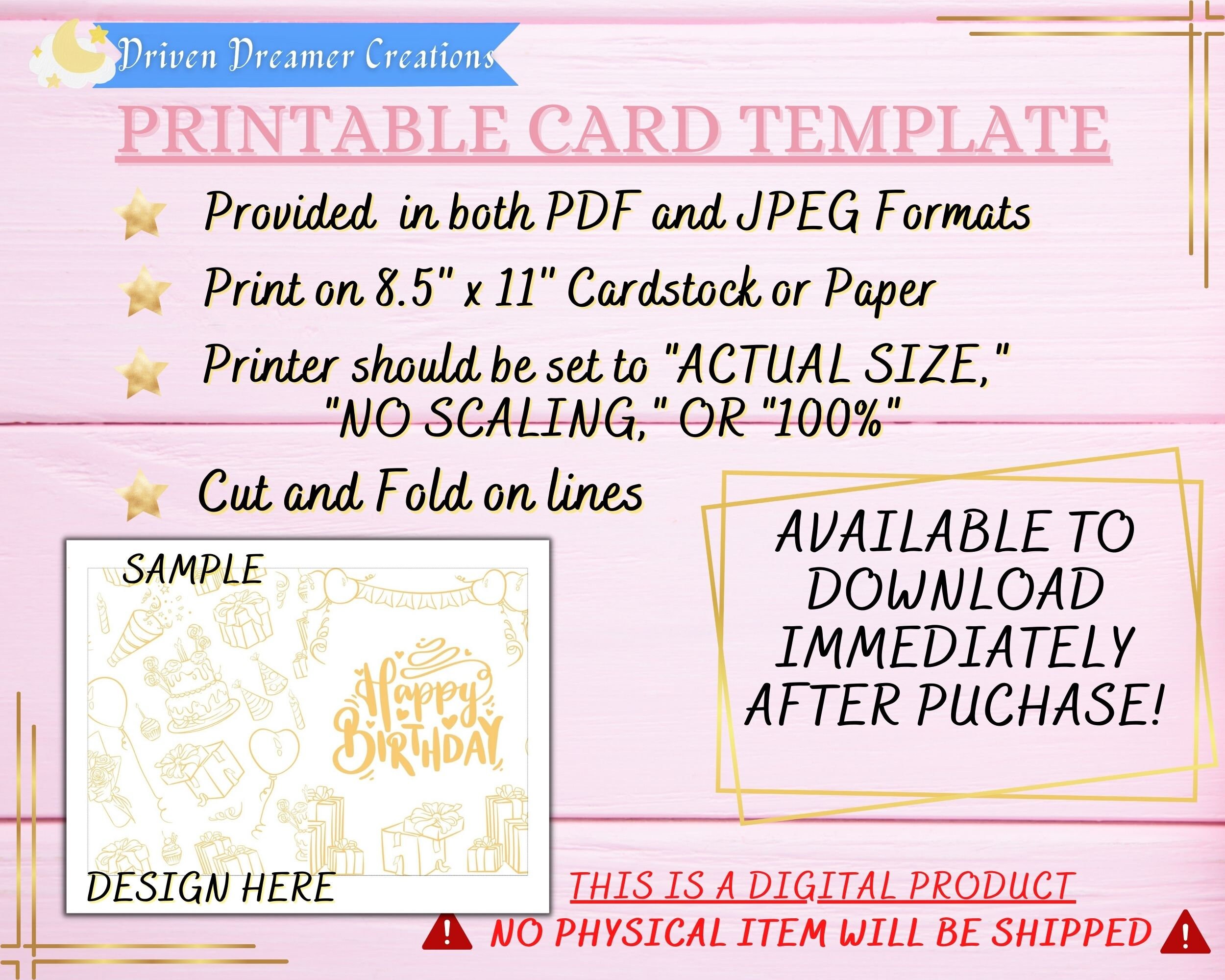 Printable Happy Birthday Celebrate Greeting Card - Etsy
