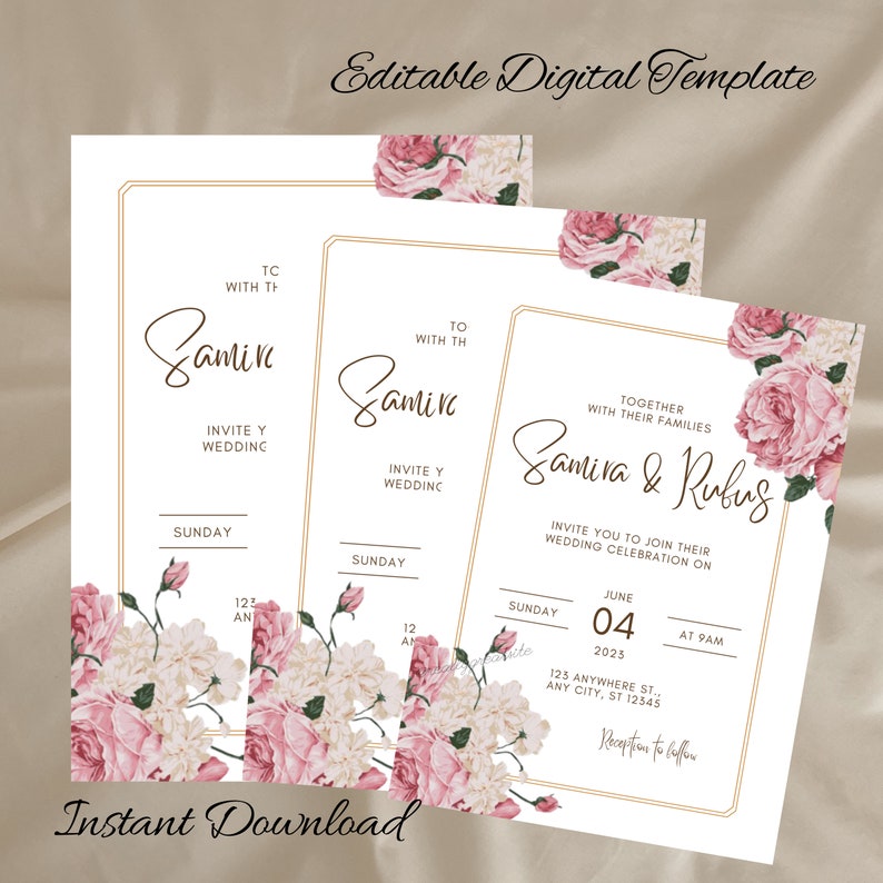 Colorful Wildflower Wedding Invitations 2024 - Etsy