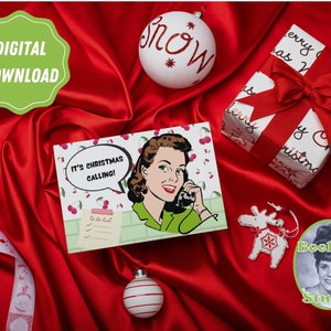 Printable Christmas Card, Digital Christmas Card, 5x7 Greeting Card ...