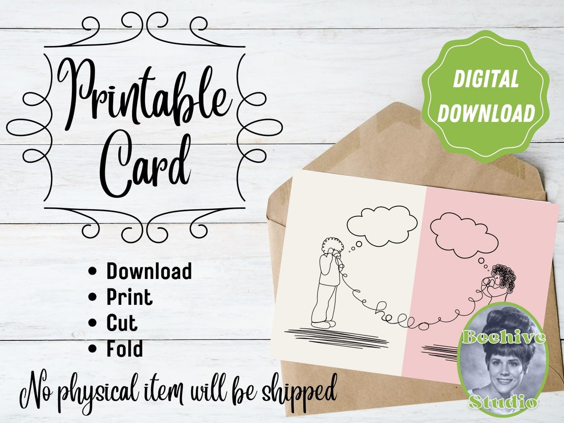 Printable Just Because Card Digital Card 5x7 Greeting - Etsy