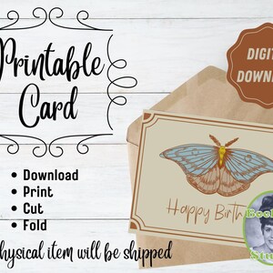 Printable Happy Birthday Card, Digital Birthday Card, 5x7 Greeting Card ...