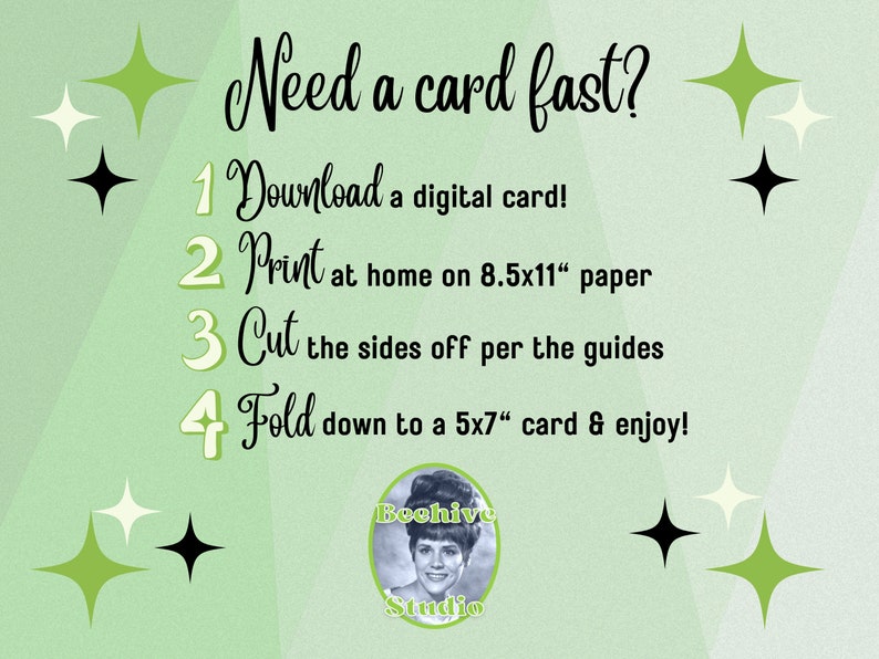 Printable Happy Birthday Card, Digital Birthday Card, 5x7 Greeting Card ...