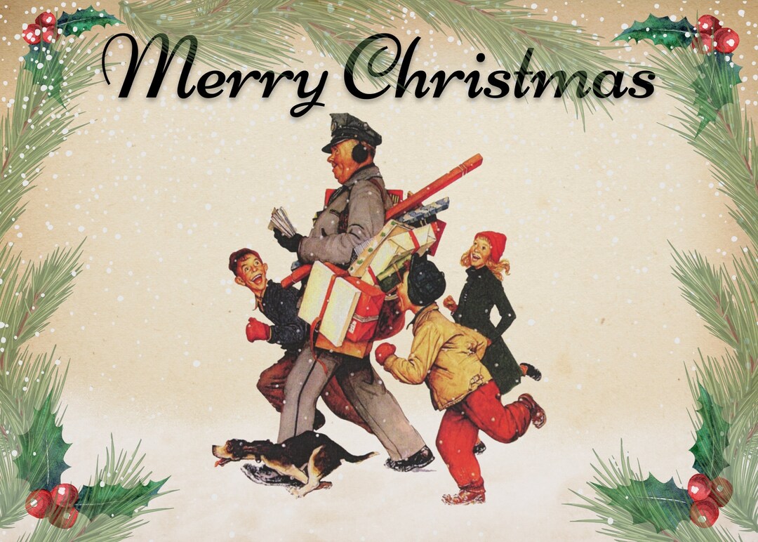 Printable Christmas Card, Digital Christmas Card, 5x7 Greeting Card ...