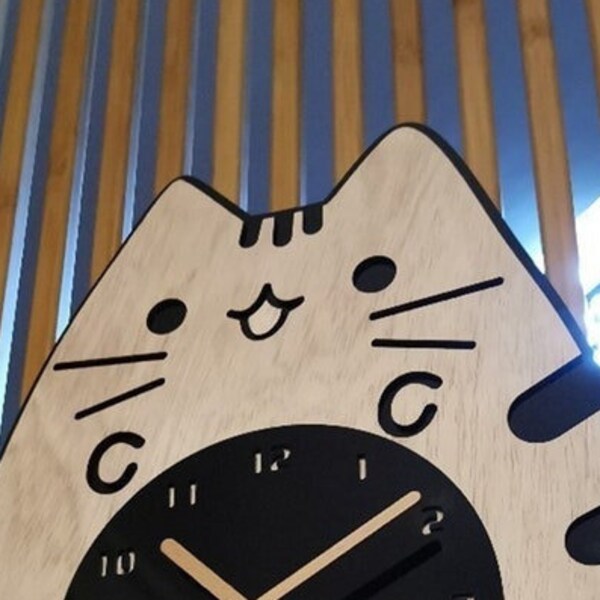 Cat Wall Clock - Etsy
