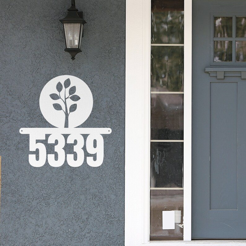 Custom Address With Tree, Customized Address Sign, Personalized Home ...