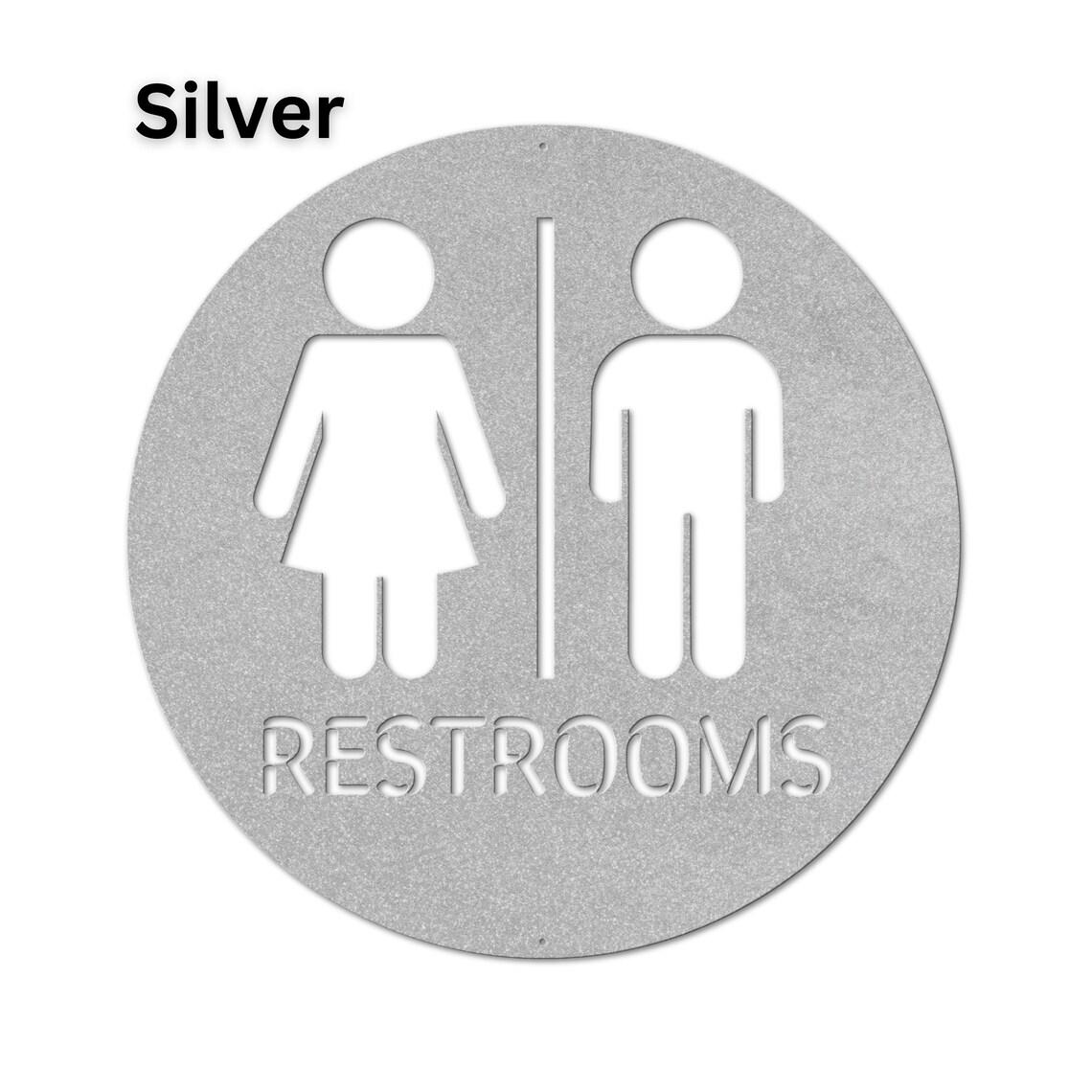 Metal Unisex Restroom Sign, Bathroom Sign for Business, Customer ...
