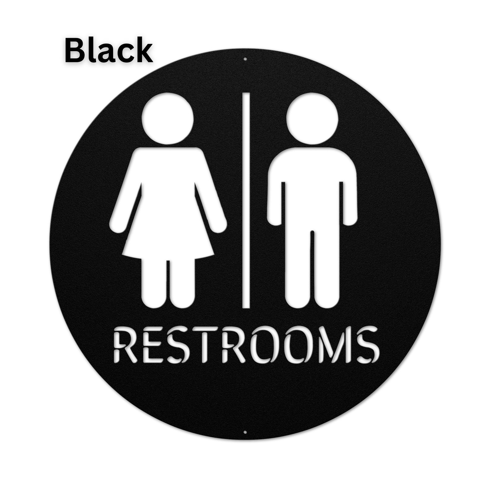 Metal Unisex Restroom Sign, Bathroom Sign for Business, Customer ...