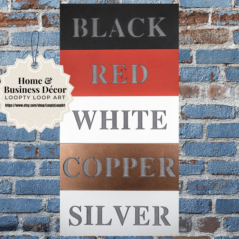 Metal Restroom Sign With Left Arrow, Wording is Customizable With or ...