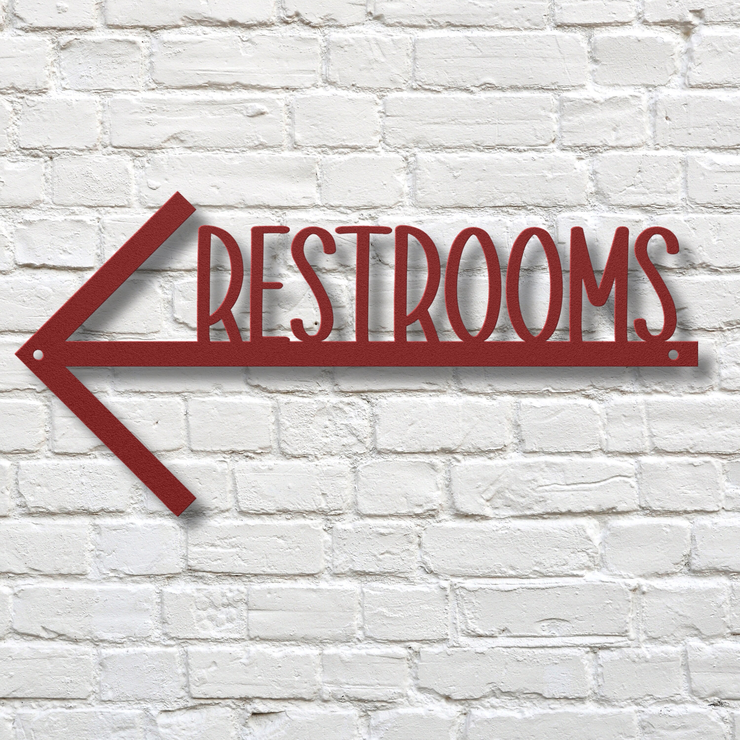 Metal Restroom Sign, Modern Business Bathroom Signage, Customizable ...