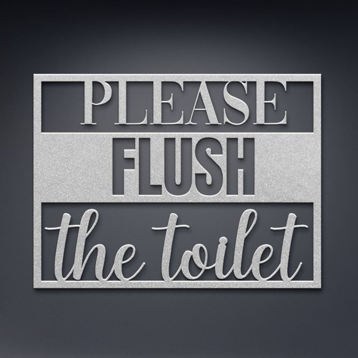 Please Flush the Toilet Metal Restroom Sign, Bathroom Sign to Flush the ...