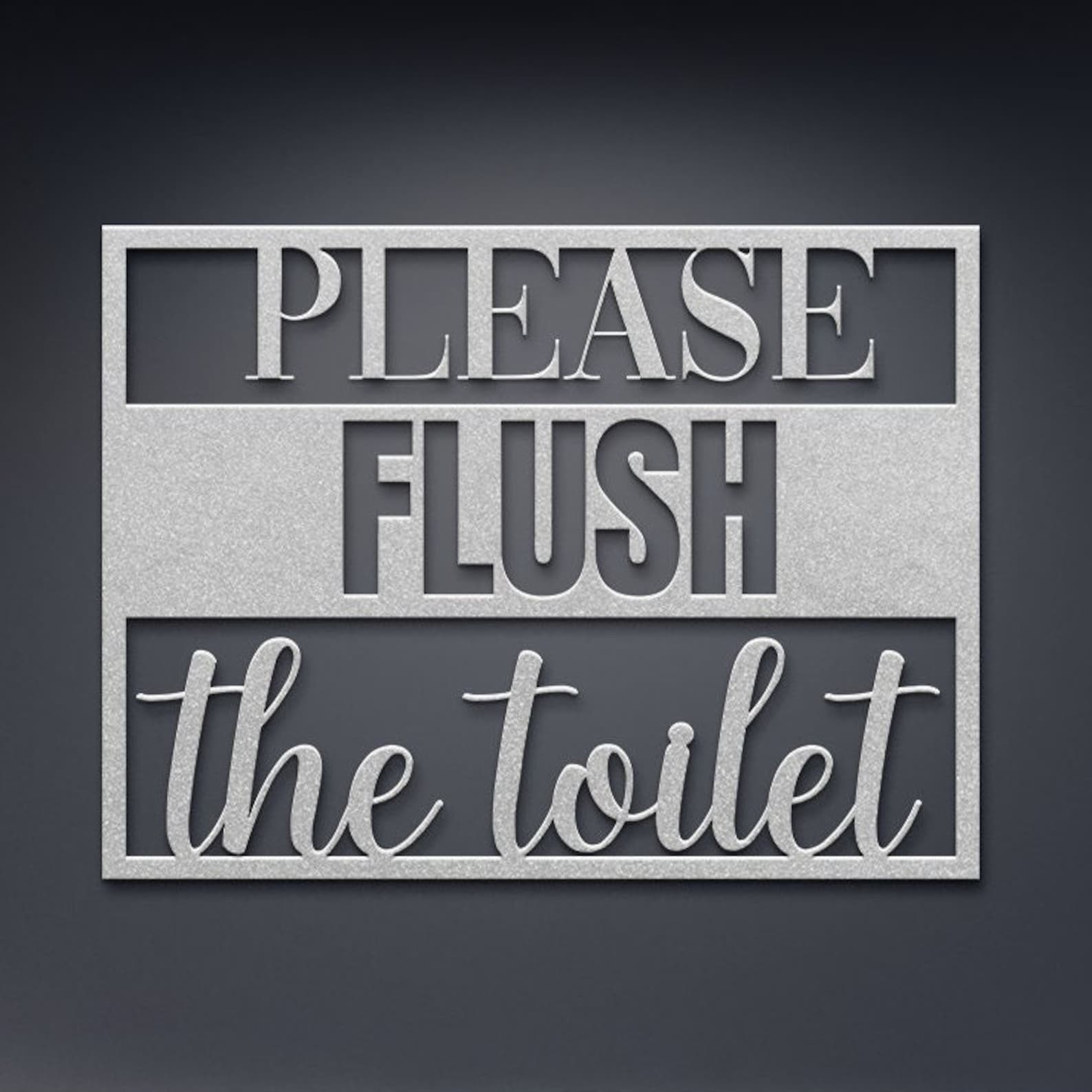 Please Flush the Toilet Metal Restroom Sign, Bathroom Sign to Flush the ...