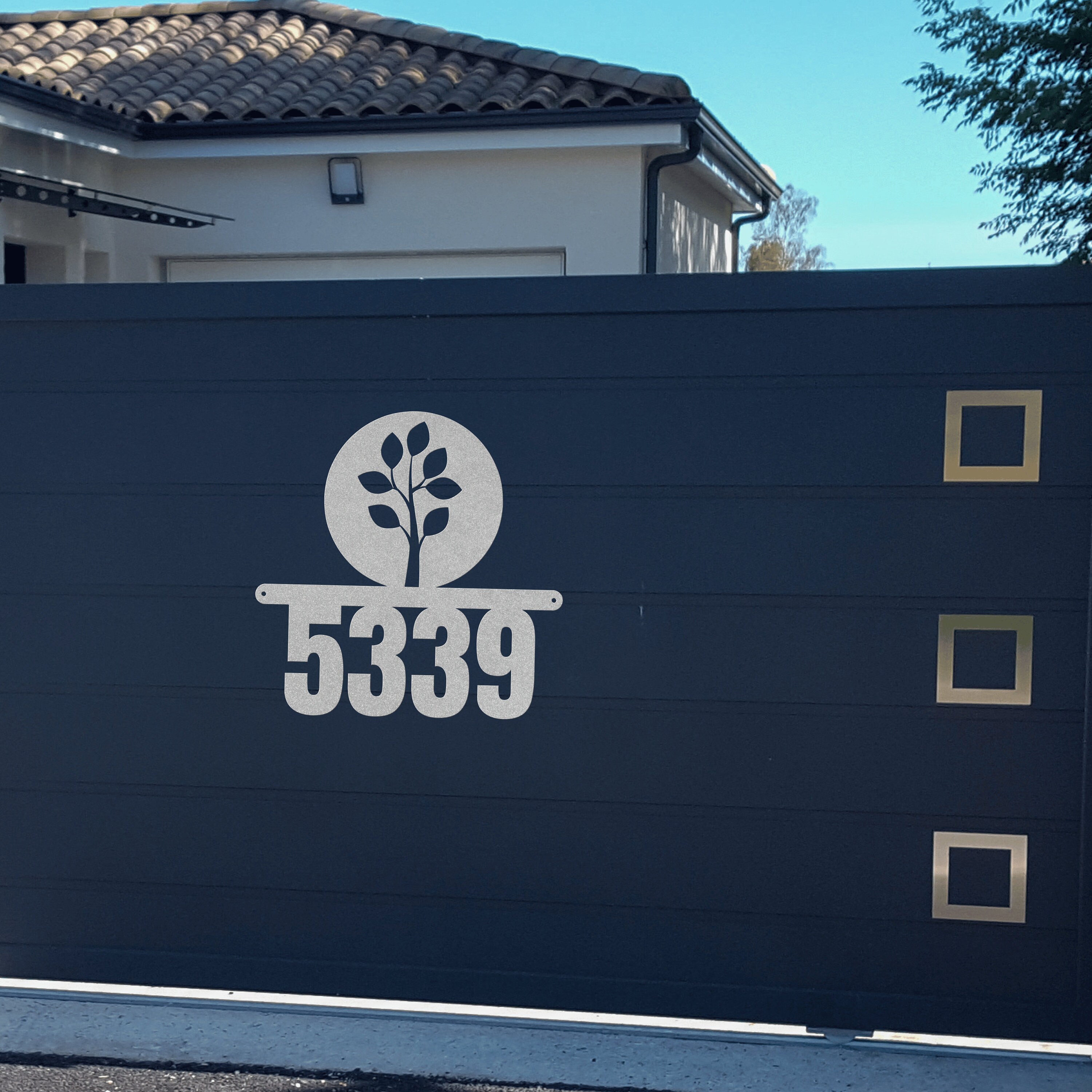 Custom Address With Tree, Customized Address Sign, Personalized Home ...