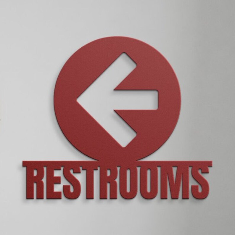 Restroom Sign for Office, Bathroom Sign for Business, Lavatory Sign ...