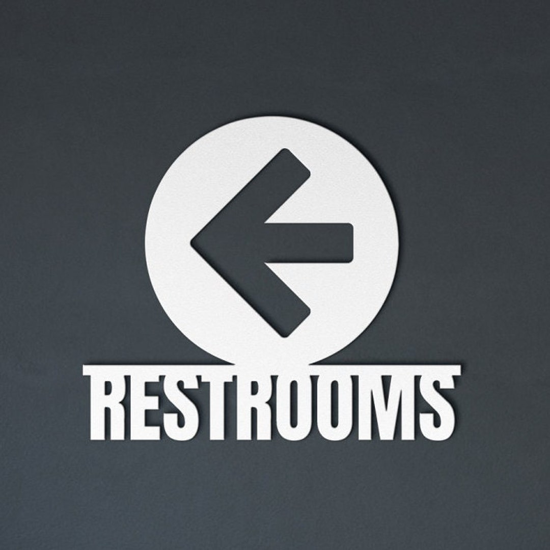 Restroom Sign for Office, Bathroom Sign for Business, Lavatory Sign ...