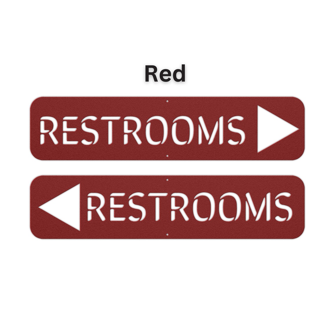 Metal Restroom Sign, Modern Restroom Sign With Arrow, Minimalist ...