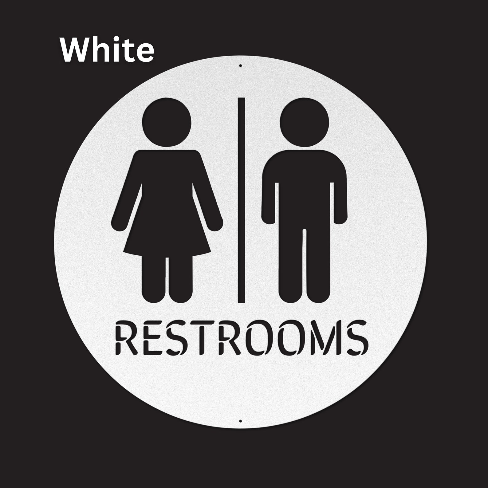 Metal Unisex Restroom Sign, Bathroom Sign for Business, Customer ...