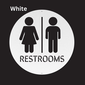 Metal Unisex Restroom Sign, Bathroom Sign for Business, Customer ...