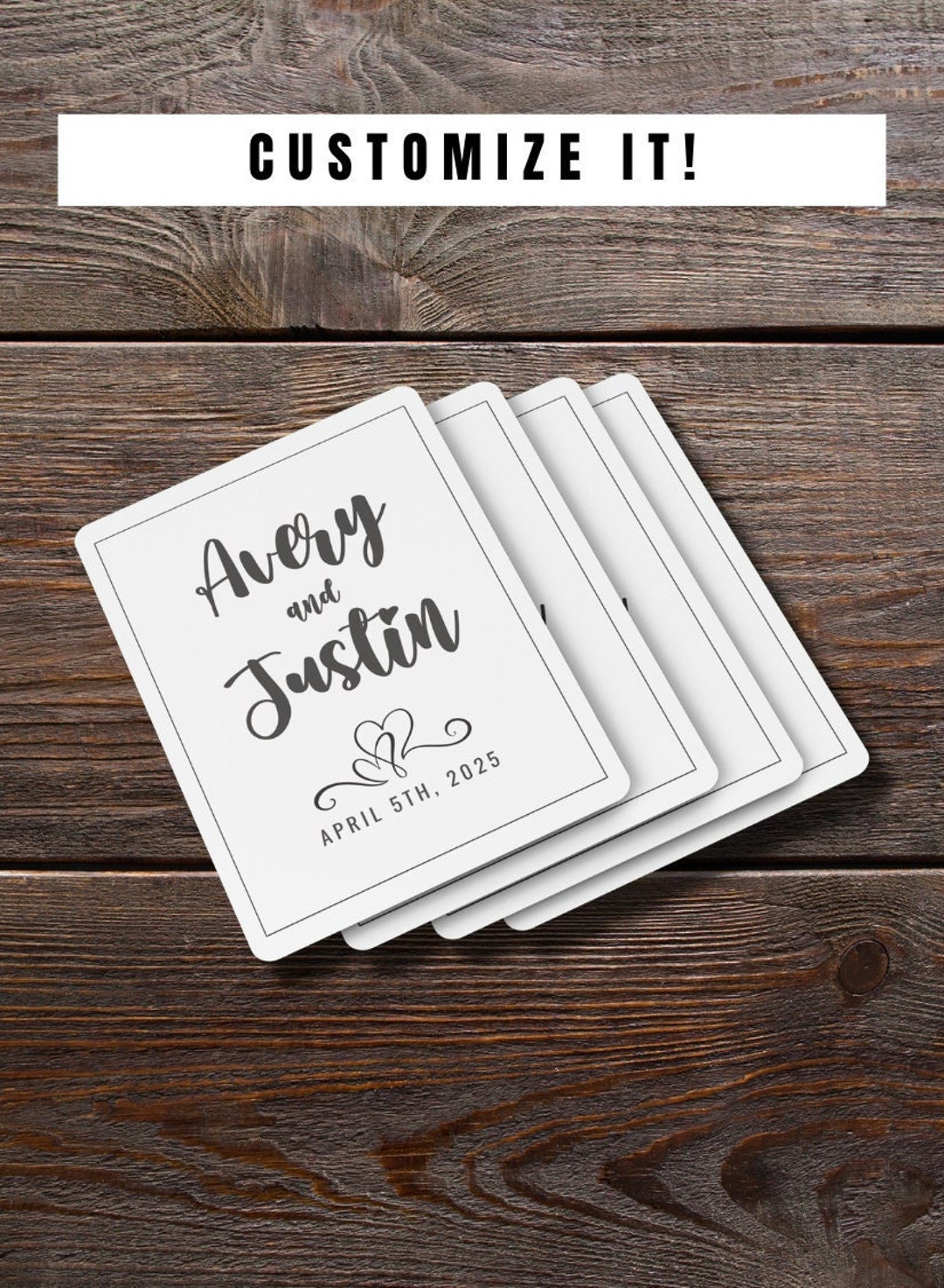 Playing Card Guest Book, Personalized Deck of Cards, Wedding Guest Book ...