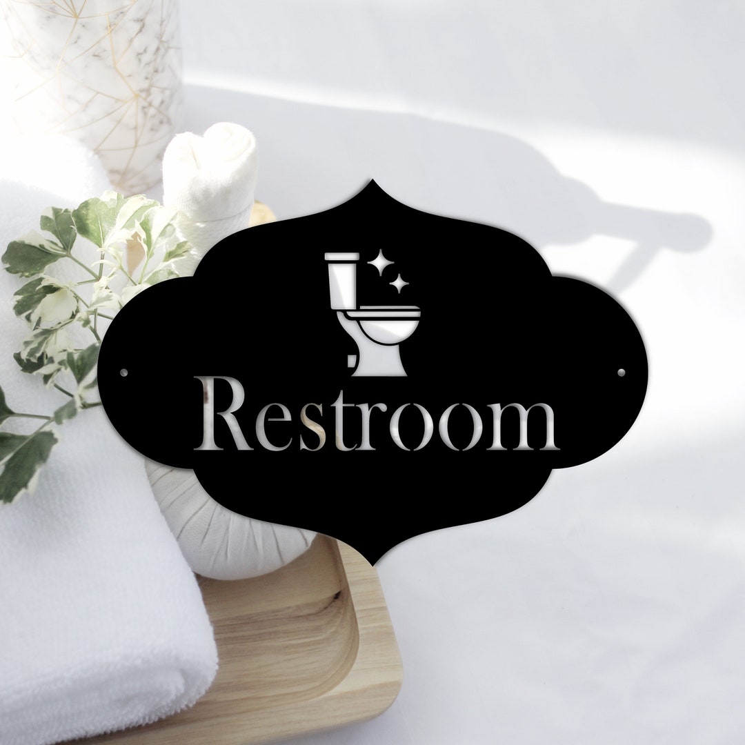 Unique Restroom Sign, Bathroom Decor for Businesss, Offices Restaraunts ...