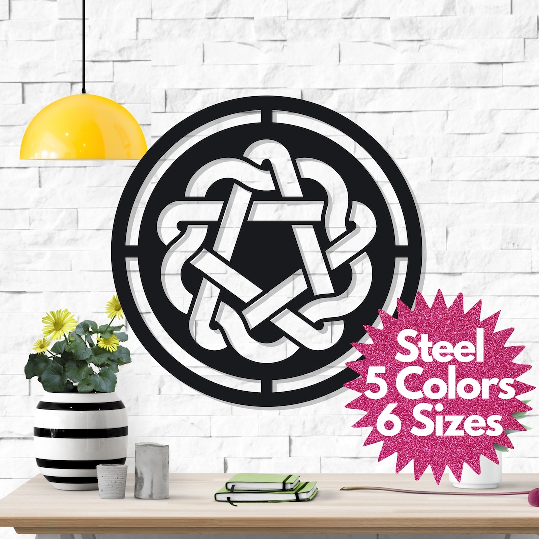 Celtic Knot Metal Wall Art, Irish Knot, Above Bed Décor, Front Door or ...