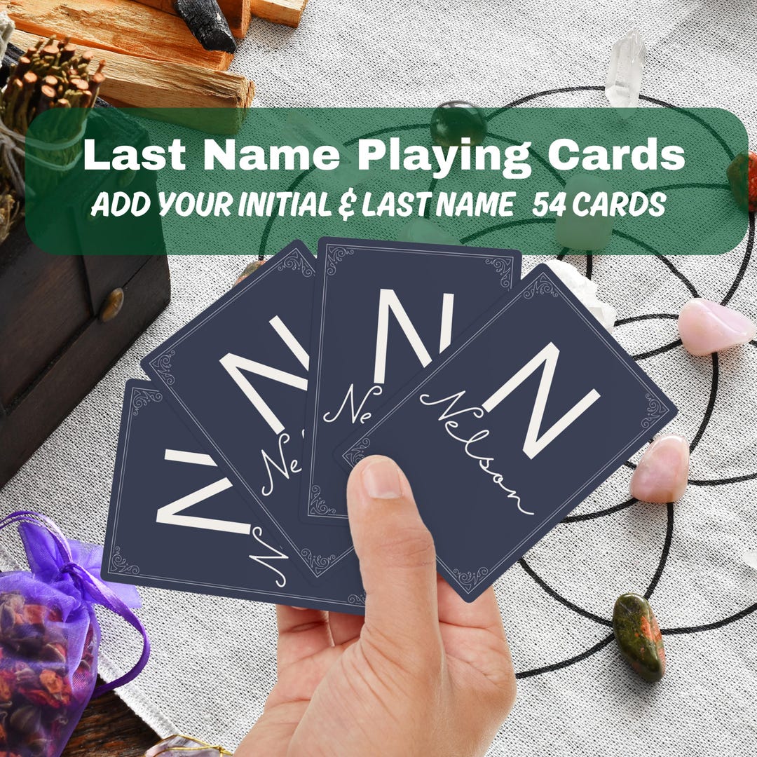 Personalized Poker Deck: Custom Name & Initial Playing Cards - Etsy