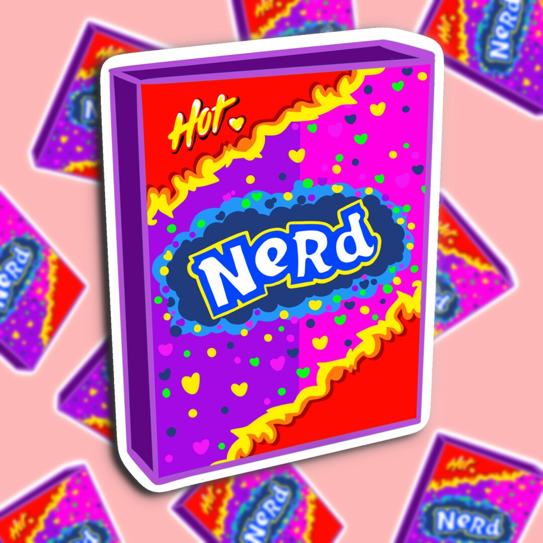 Hot Nerd Glossy Sticker Etsy