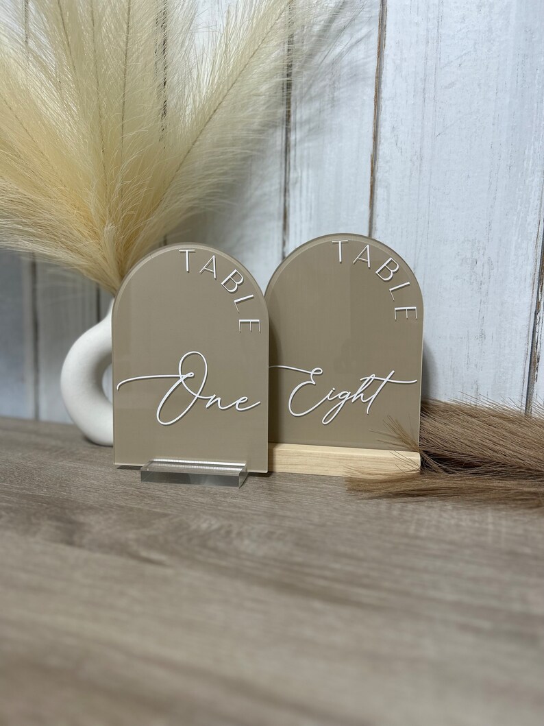 Acrylic Table Numbers Arch Luxe Painted Table Numbers Wedding Table ...