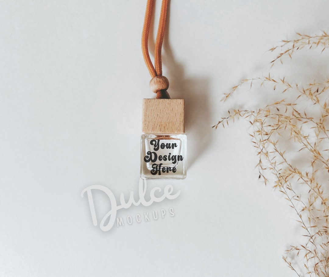 Square Glass Car Diffuser Mockup Square Style Glass Diffuser Air ...