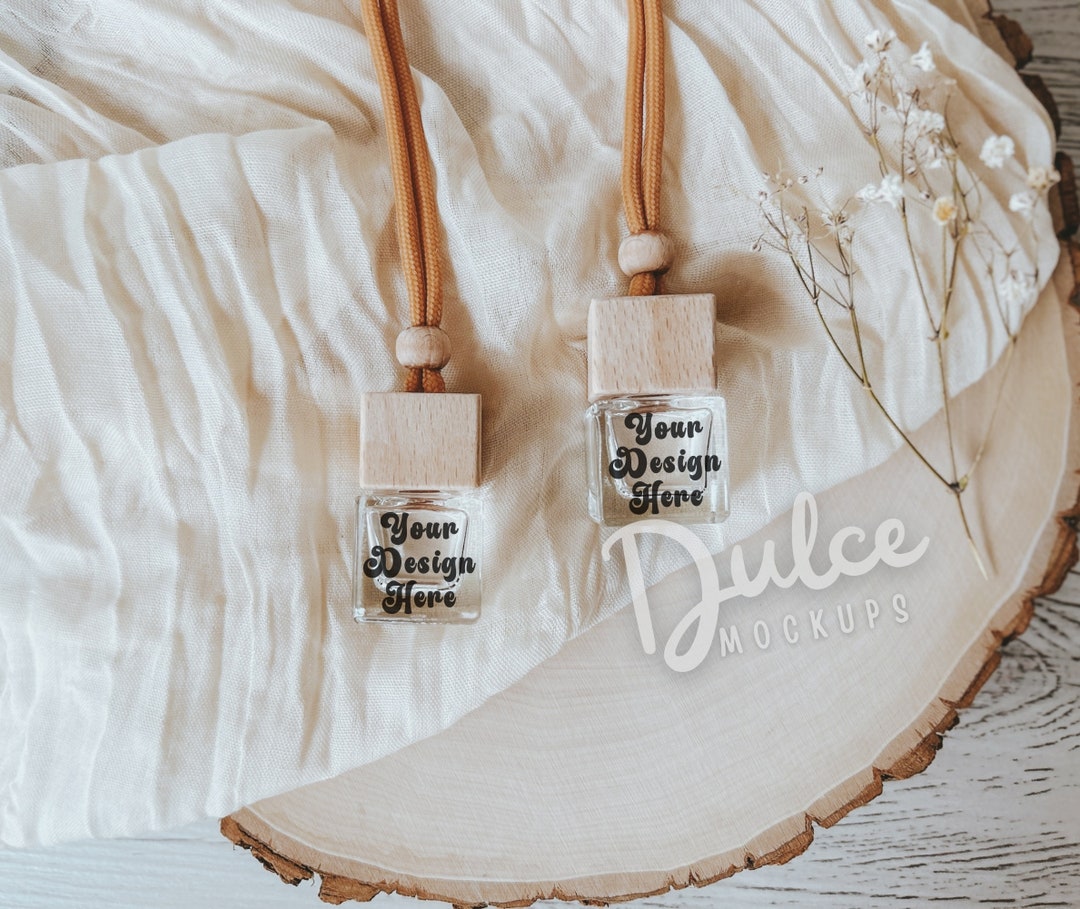 Square Glass Car Diffuser Mockup Square Style Glass Diffuser Air ...