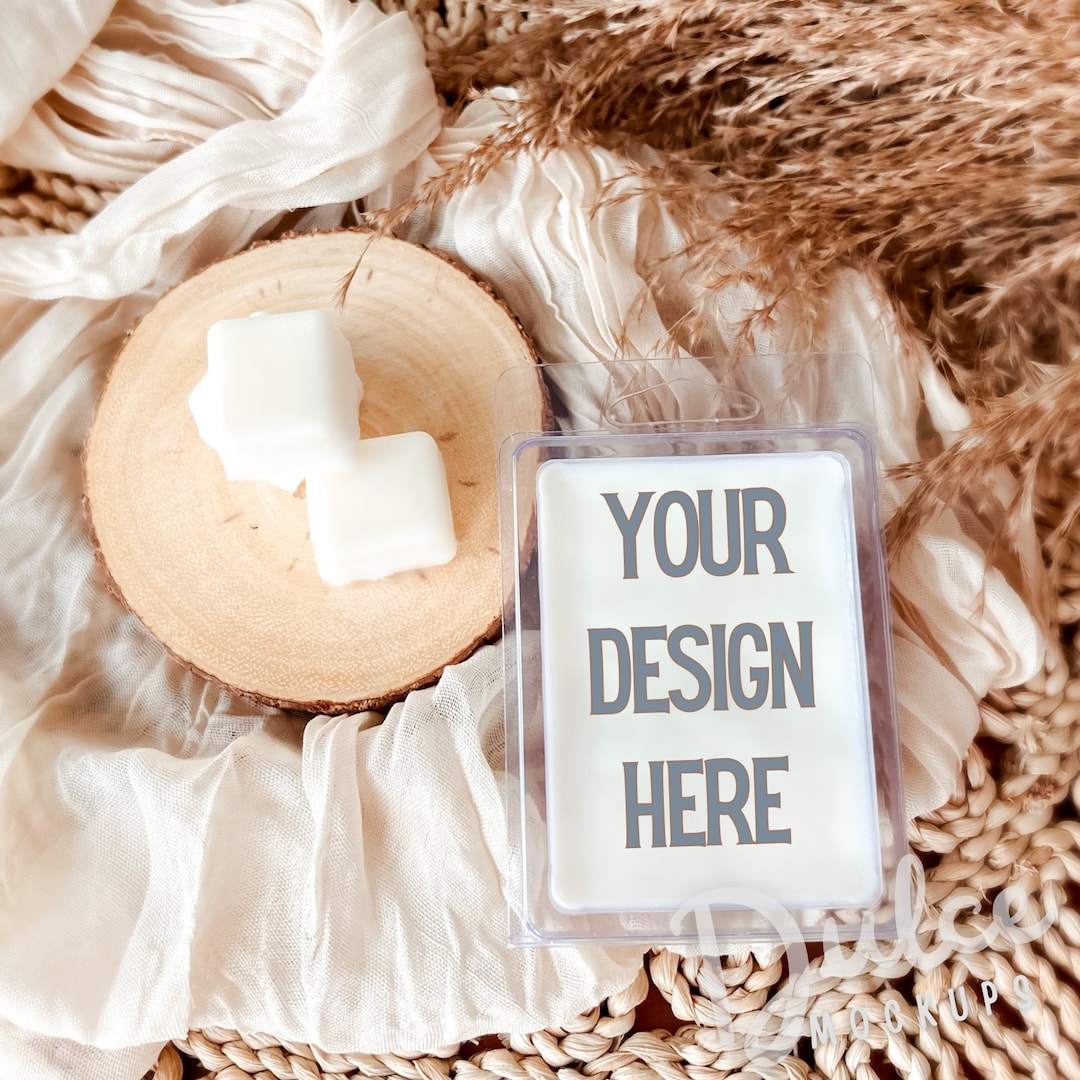 White Wax Melt Mockup White Tart Mockup Boho Mockup Sticker Label ...
