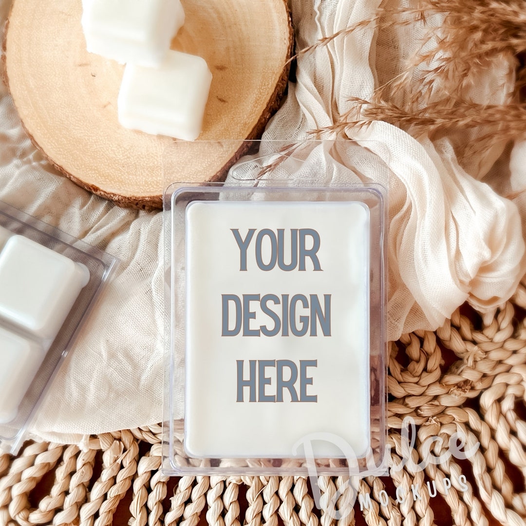 White Wax Melt Mockup White Tart Mockup Boho Mockup Sticker Label ...