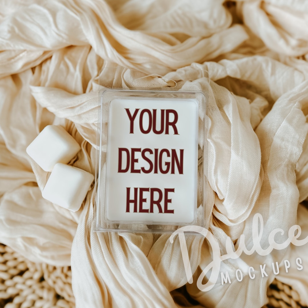 White Wax Melt Mockup White Tart Mockup Boho Mockup Sticker Label ...