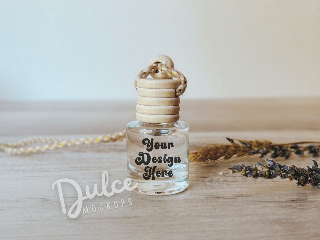 Round Car Diffuser Mockup Label Template Canva Mockup Car Air Freshener ...