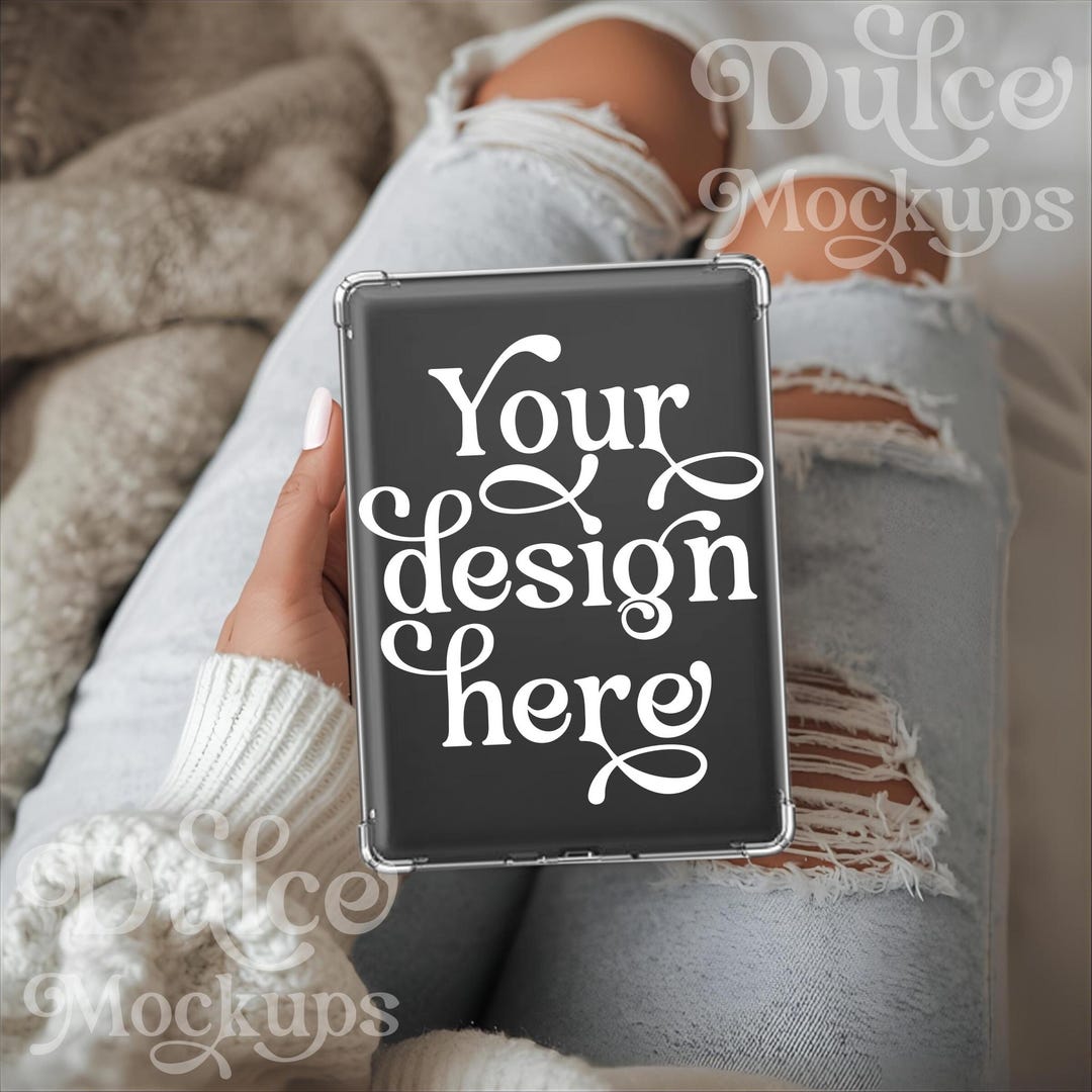 Kindle Mockup Kindle Clear Case Mockup Tablet Sticker Mockup Kindle ...