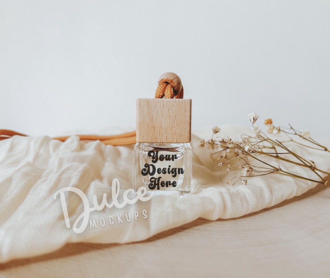 Square Glass Car Diffuser Mockup Square Style Glass Diffuser Air ...